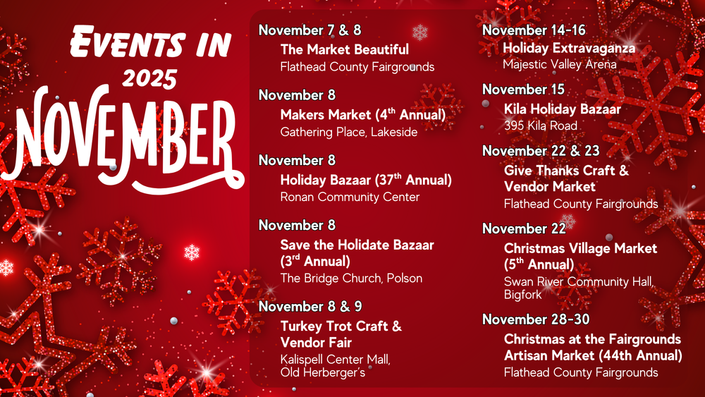 Flathead Valley - Handmade Events Calendar – Artists and Craftsmen of ...